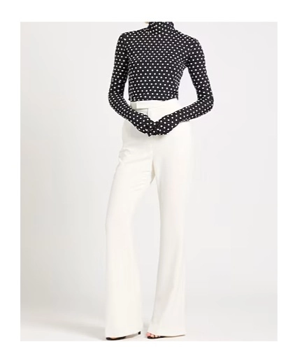 MAXCO. Polka Dot Turtleneck Top