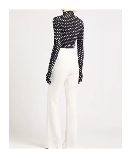 MAXCO. Polka Dot Turtleneck Top
