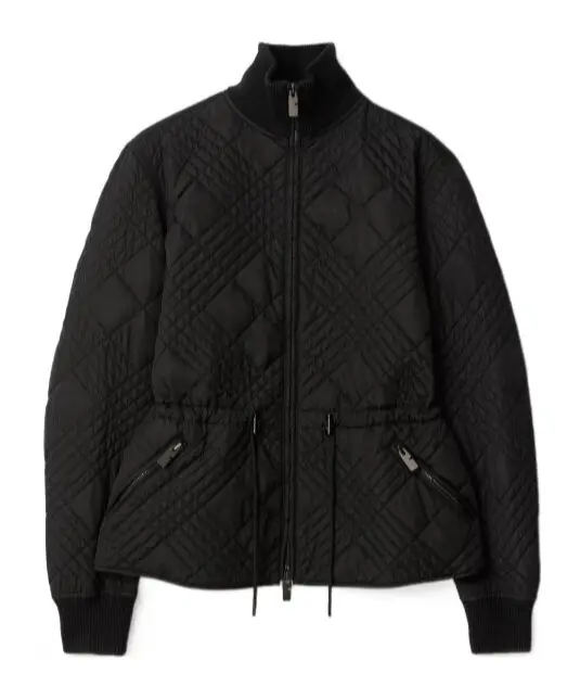 Burberry Quilted Jacket With Drawcord Waist And Equestrian Knight Design