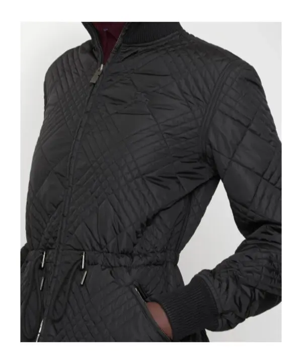Burberry Quilted Jacket With Drawcord Waist And Equestrian Knight Design