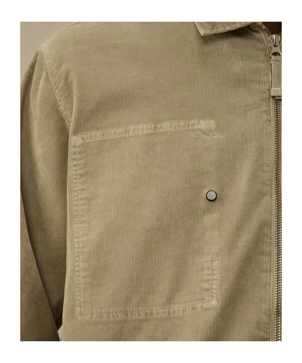 C.P. COMPANY Corduroy Lens Zipped Overshirt - Brown