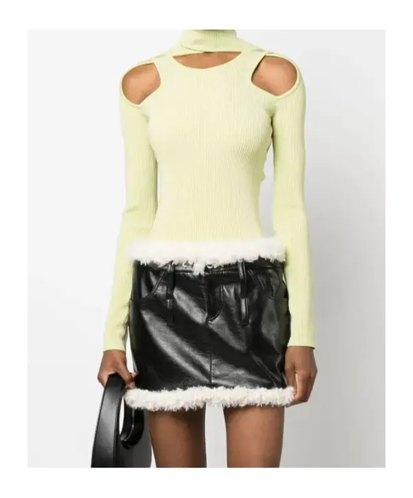 Coperni Cut-out Ribbed-knit Jumper