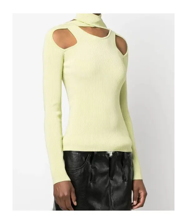 Coperni Cut-out Ribbed-knit Jumper