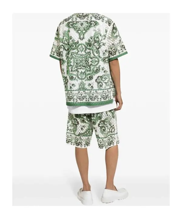 Dolce & Gabbana Printed Silk Shorts