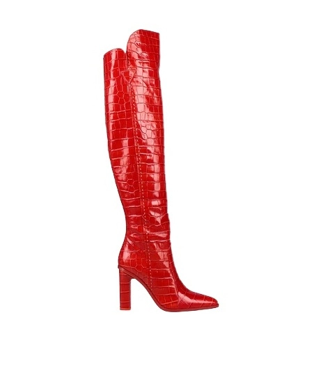 Max Mara Solid Color Leather Tall Boots