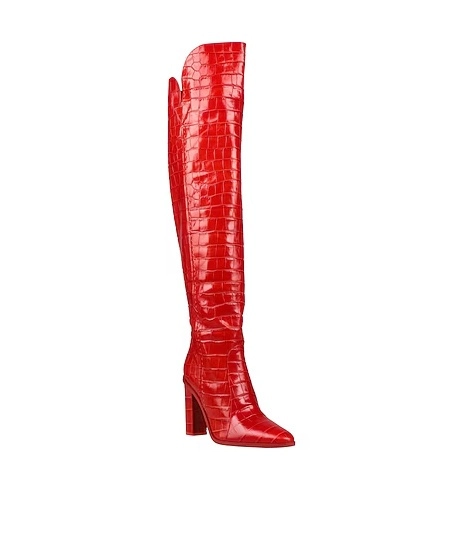 Max Mara Solid Color Leather Tall Boots