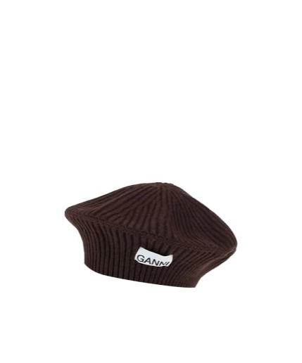 GANNI Plain Colour Hats - Black