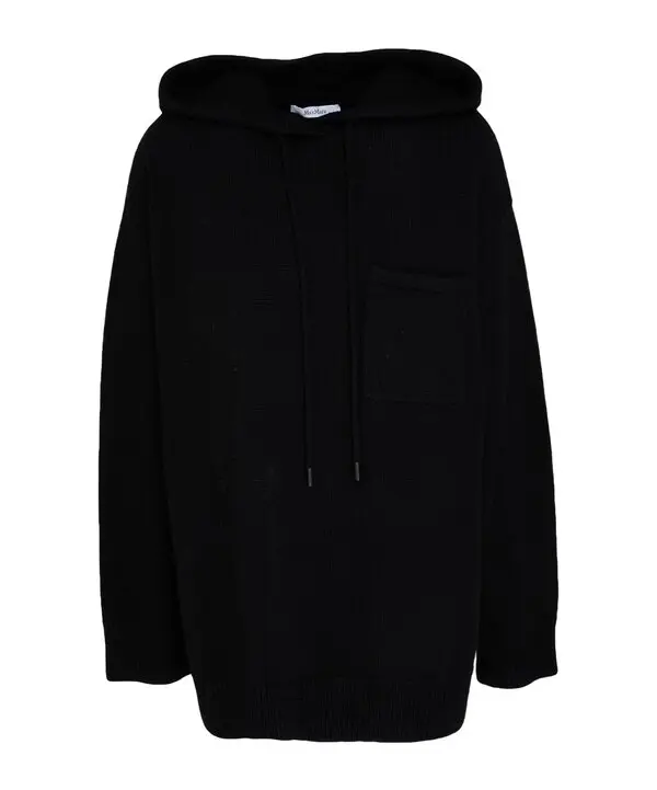 Max Mara Solid Color Hooded Knit Sweater