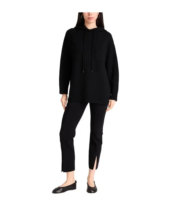 Max Mara Solid Color Hooded Knit Sweater