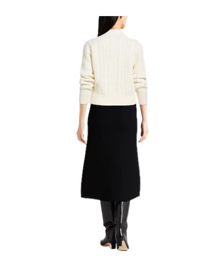 Max Mara Minimalist Solid Cable Knit Top