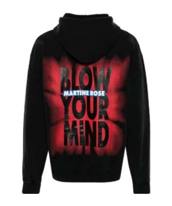 Martine Rose Logo Print Hoodie - Black