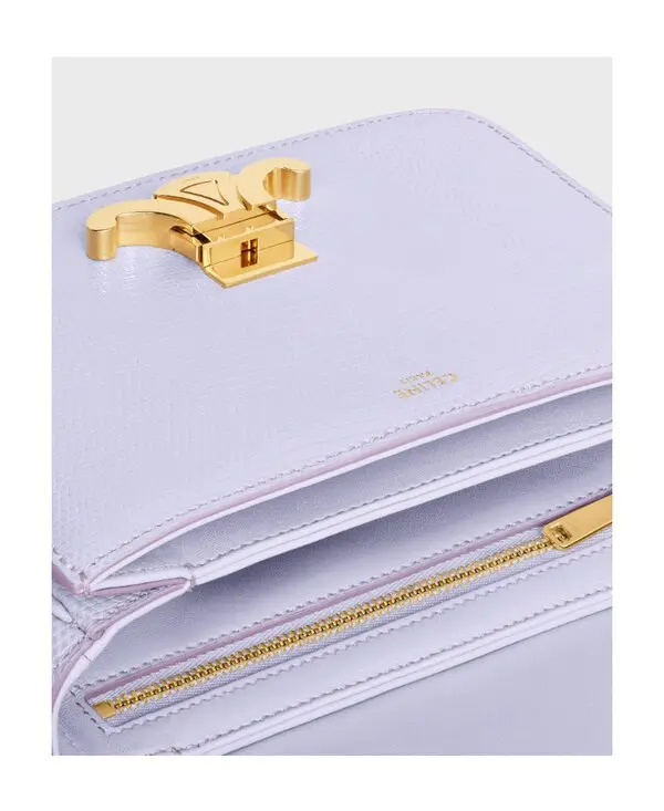 Celine Teen Triomphe Bag In Lizard - Purple