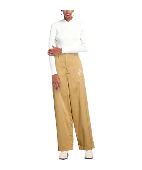 Marni High Waisted Embroidered Wide Leg Trousers
