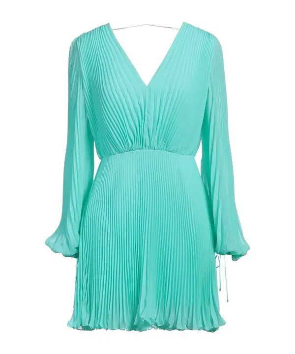 Max Mara Solid Color Comfortable Pleated Dress