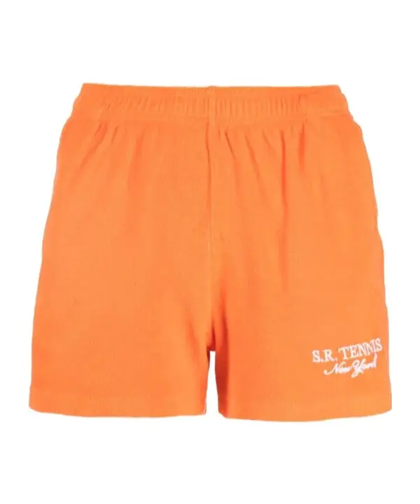 SPORTY  RICH Sporty & Rich Embroidered Cotton Shorts
