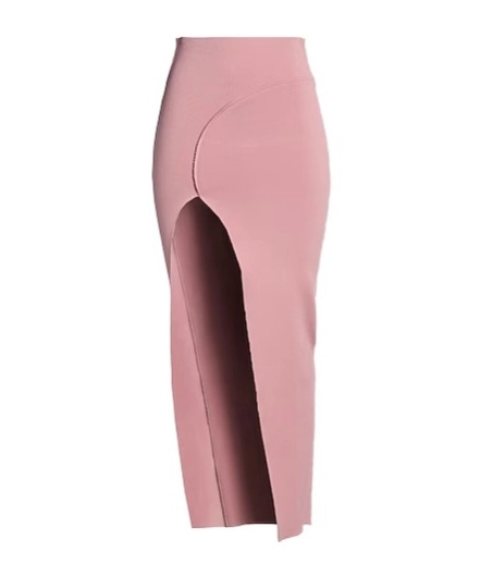 Rick Owens Solid Stretch Pencil Skirt With Front Slit