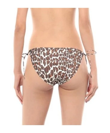 Tory Burch Leopard Print Bikini Bottoms - Gray