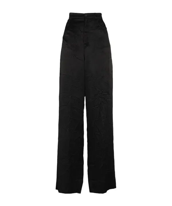 Balenciaga High-waisted Satin Wide-leg Trousers