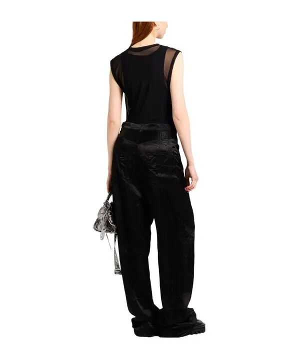Balenciaga High-waisted Satin Wide-leg Trousers