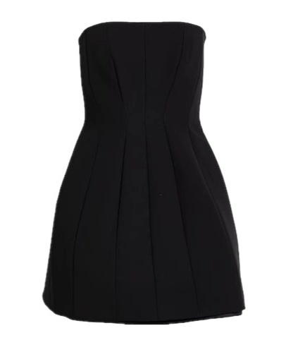 Max Mara Strapless Sleeveless Flare Skirt - Black