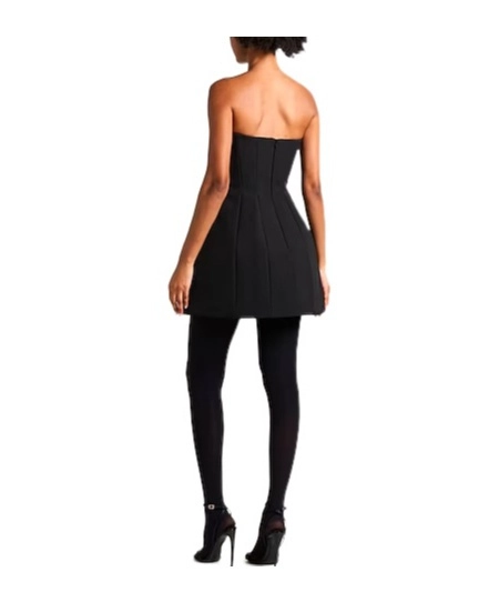 Max Mara Strapless Sleeveless Flare Dress