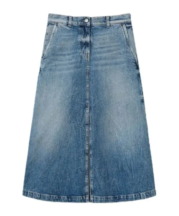 TWINSET Denim Midi Skirt