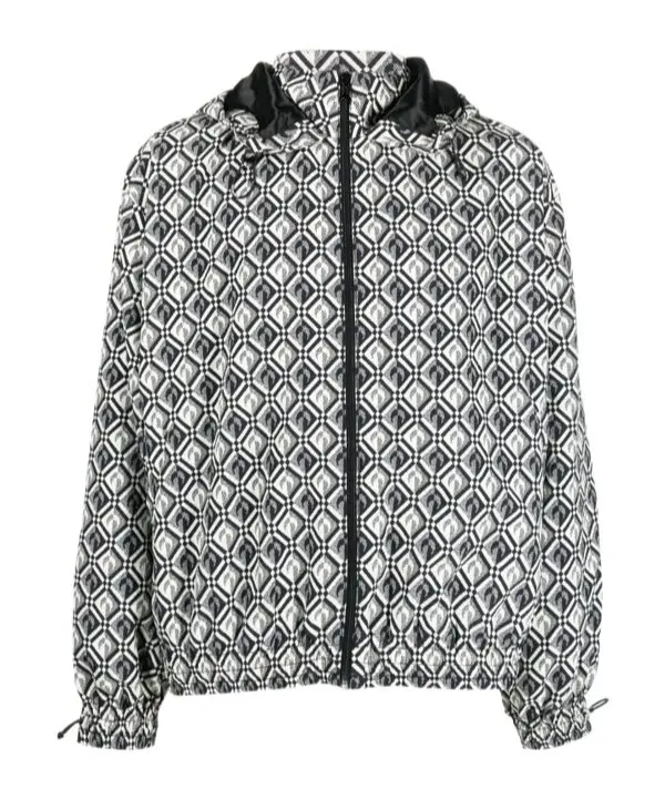 MARINE SERRE Graphic Print Zip-up Jacket