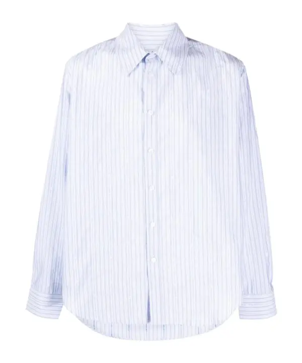 Martine Rose Striped Logo-print Cotton Shirt