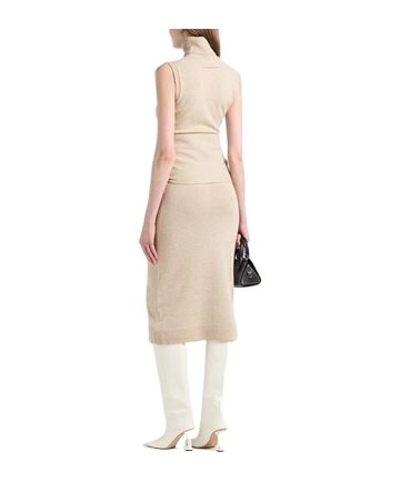 MAISON MARGIELA Sleeveless Turtleneck Midi Dress With Tie Detail