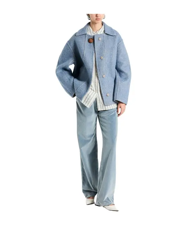 Tory Burch Two-tone Flannel Coat