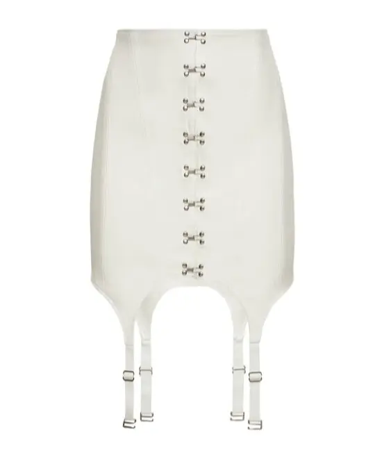 DION LEE Bodycon Mini Skirt With Garter Detail