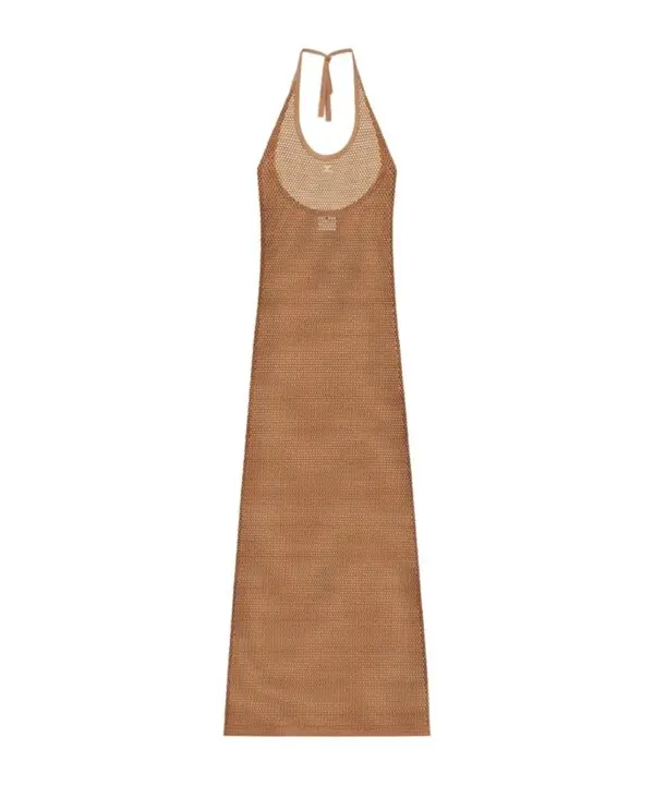 COURREGES Courrèges Holistic Mesh Long Dress - Brown