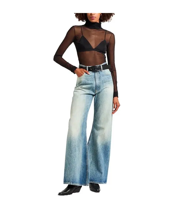 MAISON MARGIELA Solid High-neck Chiffon Jumpsuit