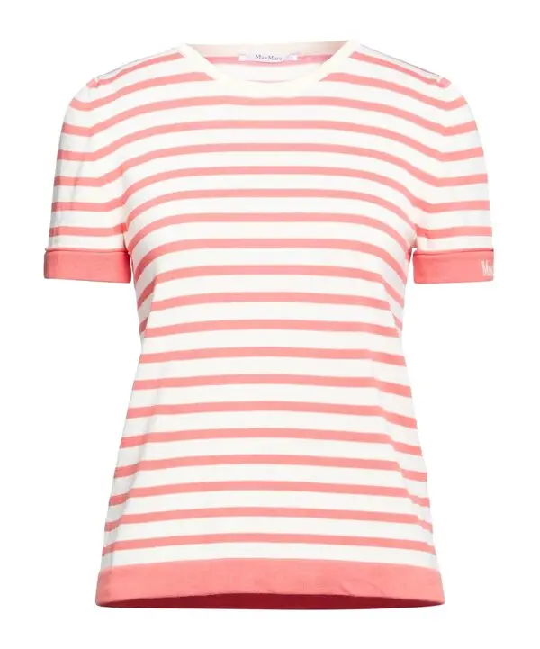 Max Mara Striped Knit Short-sleeve T-shirt - Pink