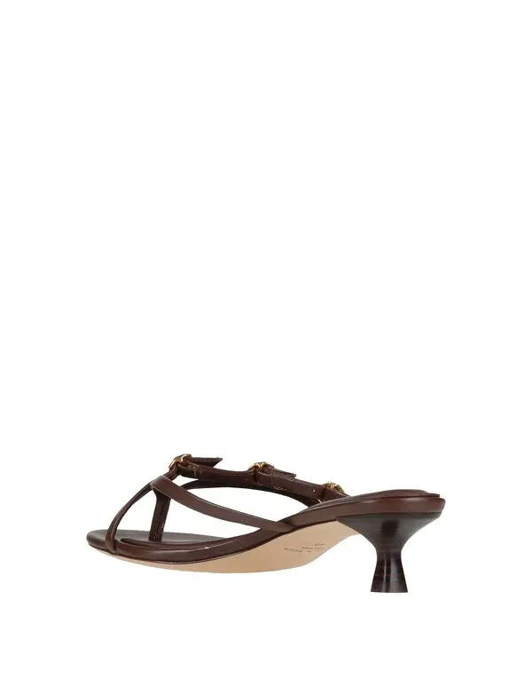 Rag & Bone Leather Thong Sandals With Kitten Heel