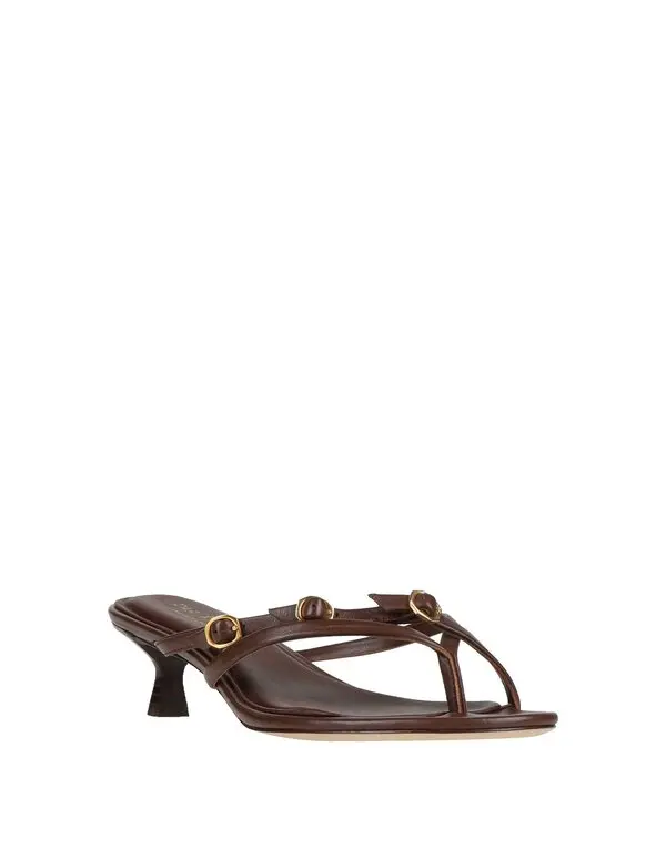 Rag & Bone Leather Thong Sandals With Kitten Heel