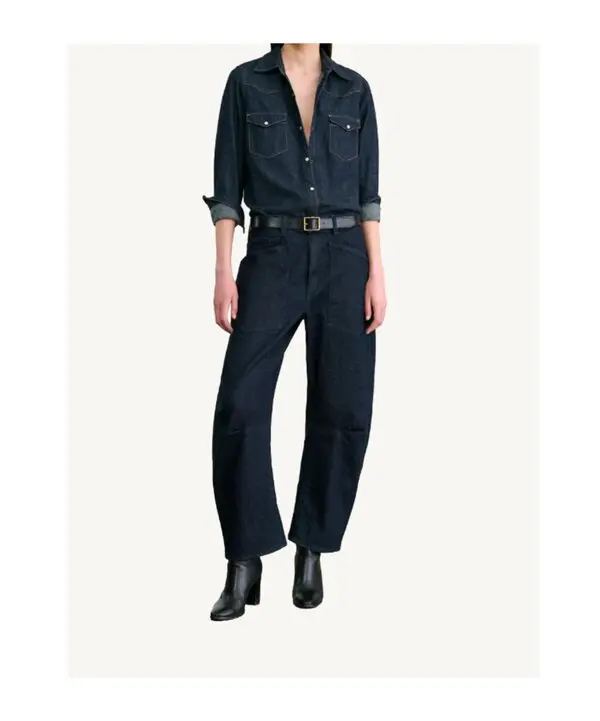 NILI LOTAN Lapel Denim Jacket