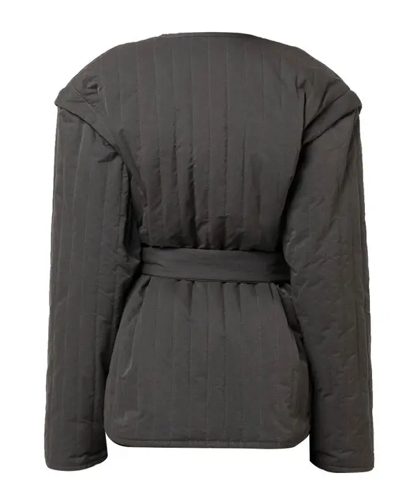 Nanushka Quilted Belted Jacket - Black