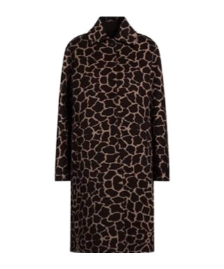 Max Mara Stylish Leopard Print Minimalist Coat