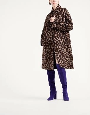 Max Mara Stylish Leopard Print Minimalist Coat