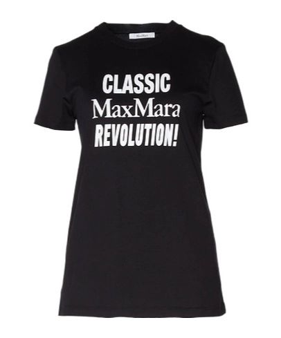 Max Mara Short Sleeve Printed T-shirt - Black