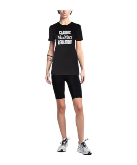 Max Mara Short Sleeve Printed T-shirt - Black