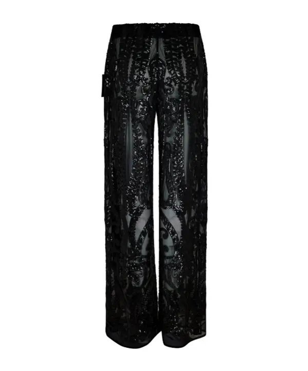 Norma Kamali Sequined Casual Pants