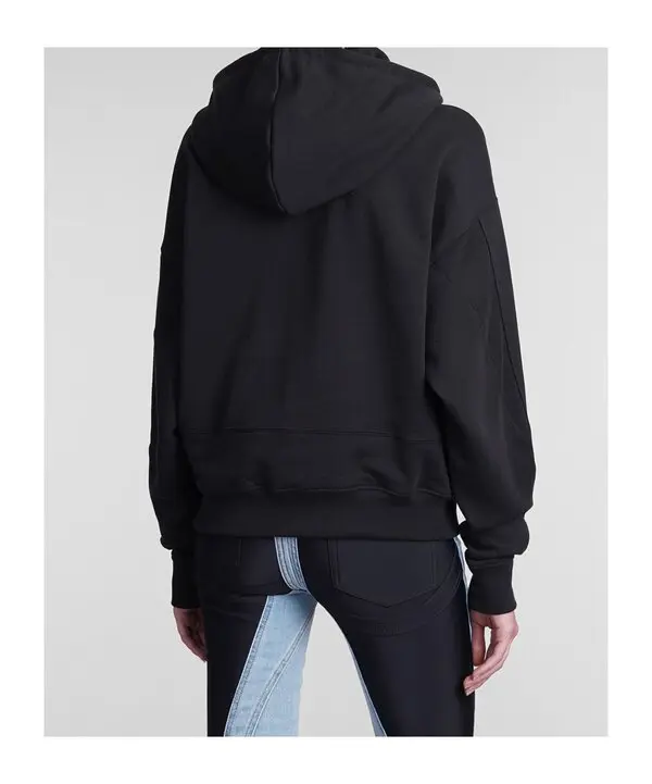 MUGLER Logo Detailed Drawstring Hoodie