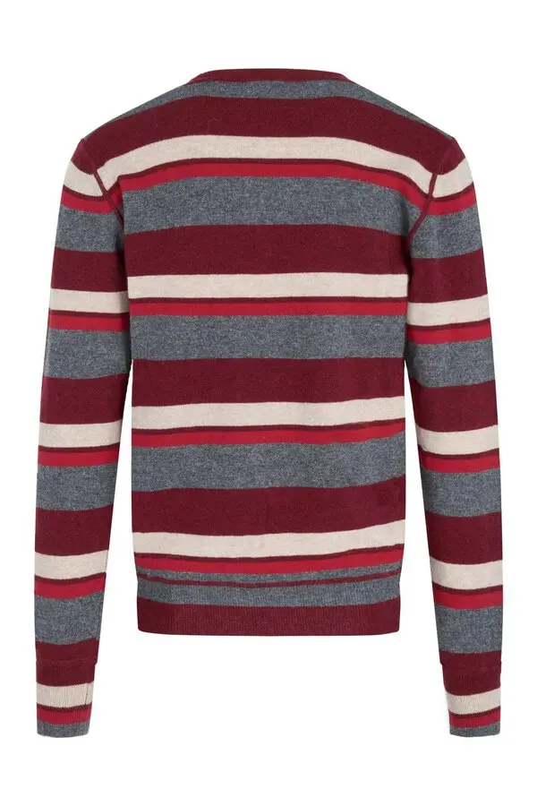DIESEL® Striped V-neck Jumper