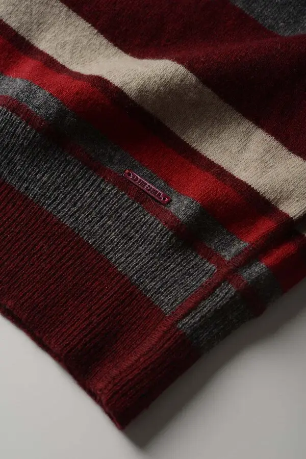 DIESEL® Striped V-neck Jumper