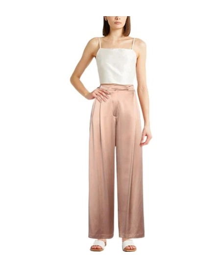 Max Mara High-waisted Loose Straight-leg Satin Trousers