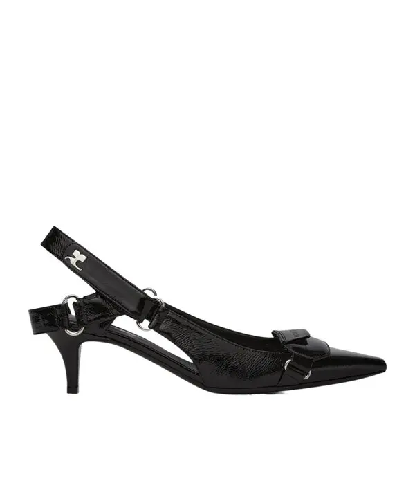 COURREGES 50mm Racer Slingback Pumps