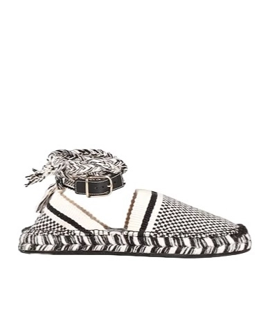 Chloé Flat Espadrille Sandals With Ankle Ties