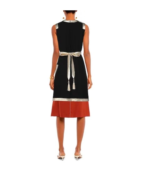 Max Mara Color-block Sleeveless Dress With Detachable Belt